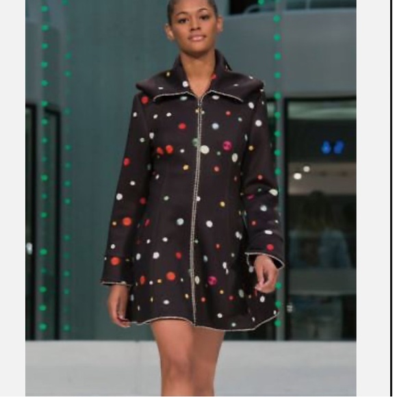 Samuel Dong | Jackets & Coats | Samuel Dong Polka Dot Jacket Sz Small ...